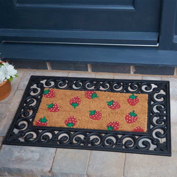 Strawbs! Decoir Insert Mat 23x53cm Door Mat Decor - Strawberry pattern ...