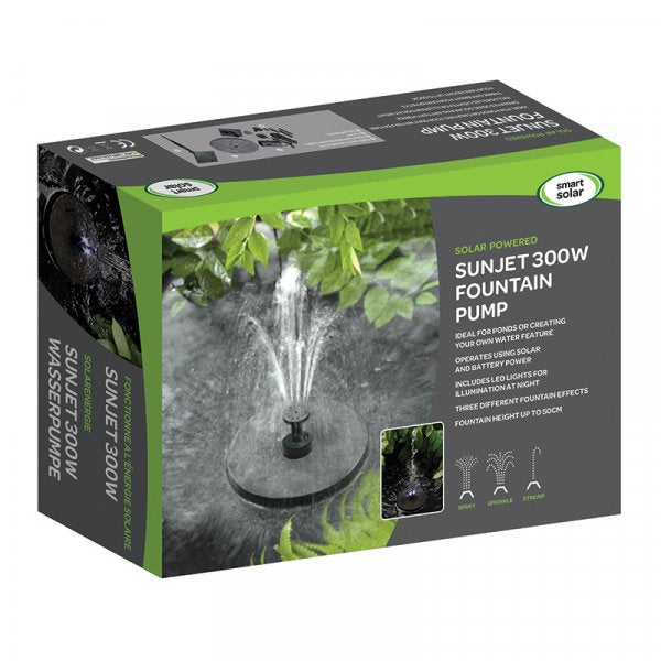 Water Pump -Sunjet 300W - Solar Powered Water Jet -4 x 16 cm Dia ...