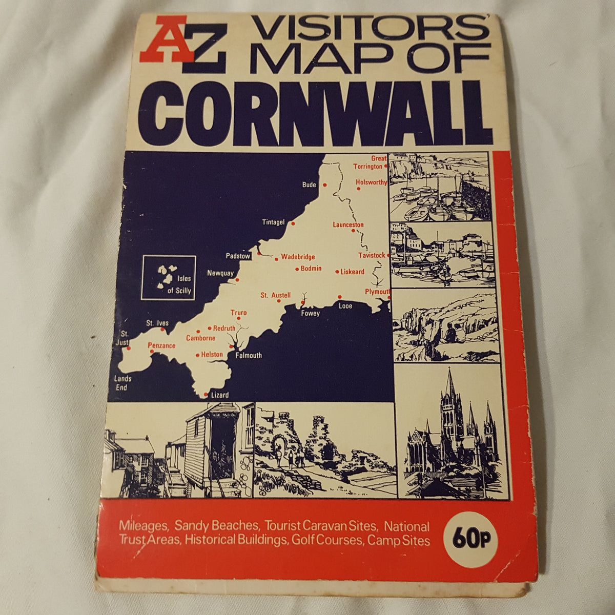 A to Z visitors map of Cornwall AZ – RoverUK.co.uk