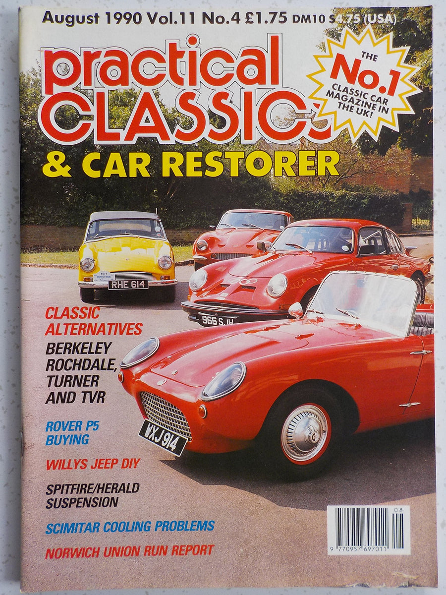 Practical Classics & Car Restorer magazine 08/1990 featuring TVR, Roch ...