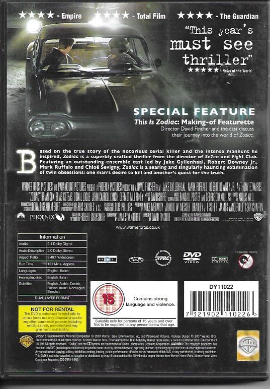 Zodiac dvd cover 60 photos - Youhoroscope.com