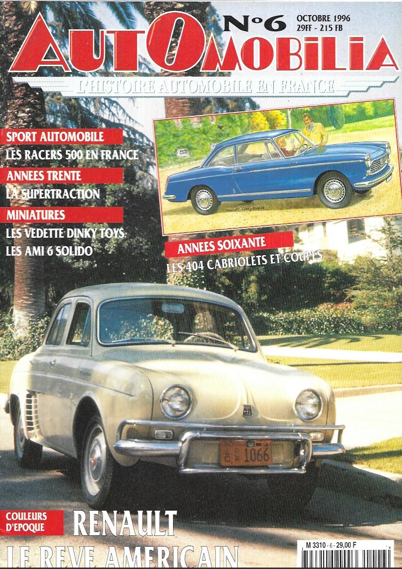 Automobilia L'histoire 6 October 1996 - French car magazine - in Frenc ...
