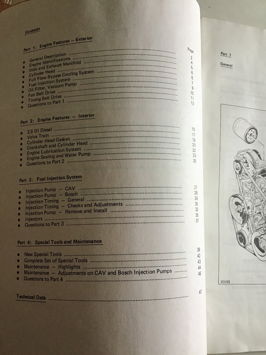 Ford service training technicians information 2.5 DI diesel engine CG ...