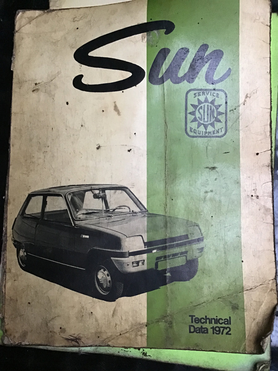 Sun service equipment technical data 1972 sun garage equipment testing ...